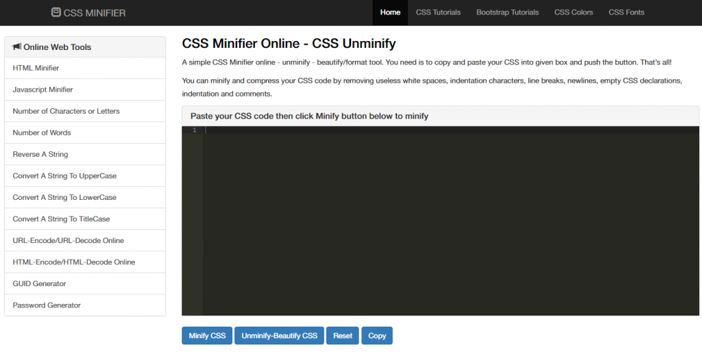 Best tools to beautify or Unminify CSS for better formatting - TutsForWeb